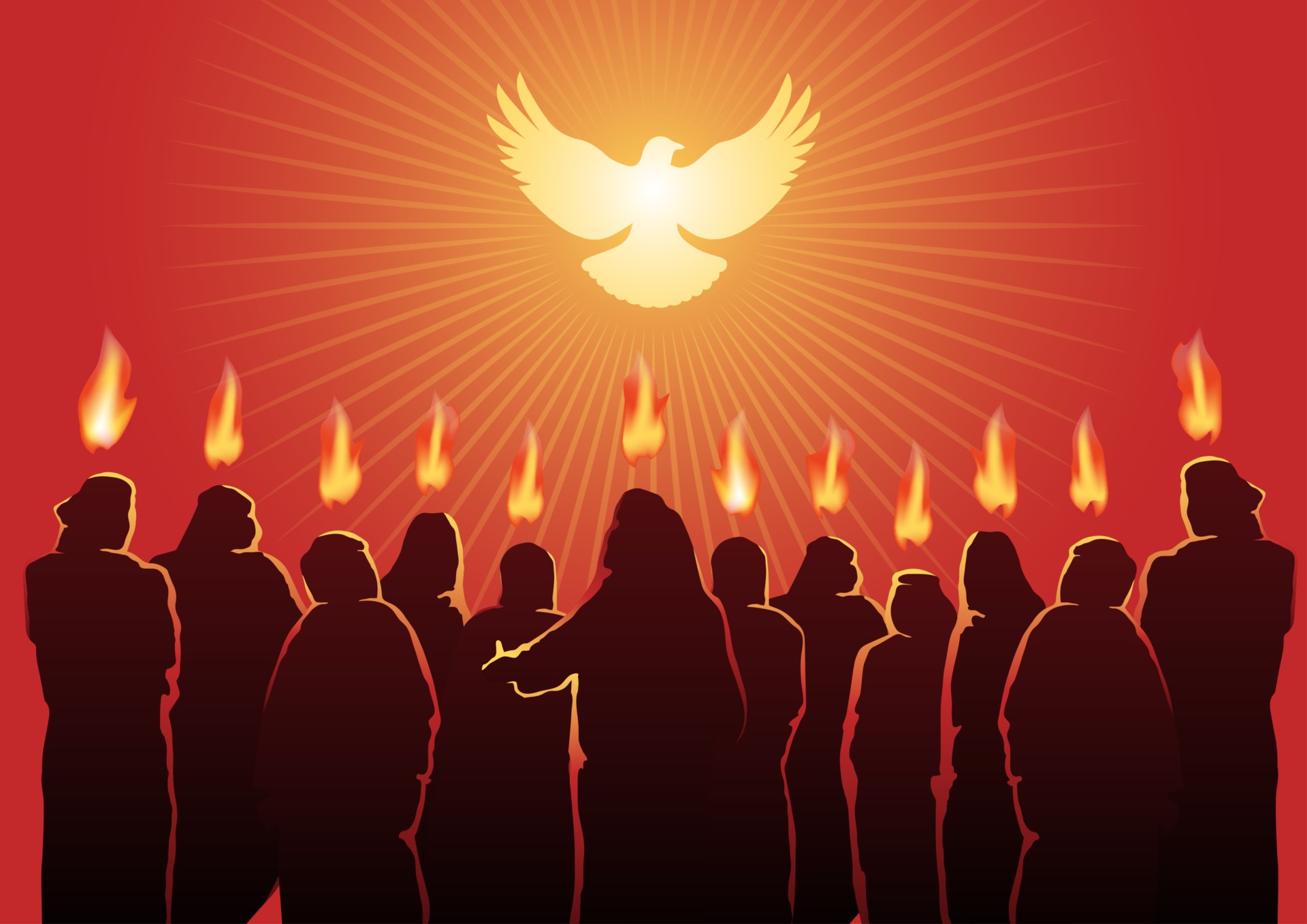 pentecost-sunday-holy-spirit-vector - Parroquia San Bartolomé Apóstol